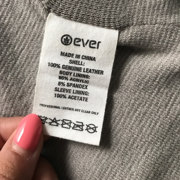 Ever | Jackets & Coats | Ever Brand 0 Authentic Leather Biker Jacket ...