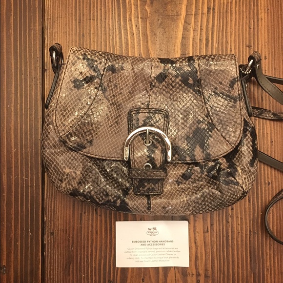 Coach | Bags | Coach Embossed Python Handbag | Poshmark