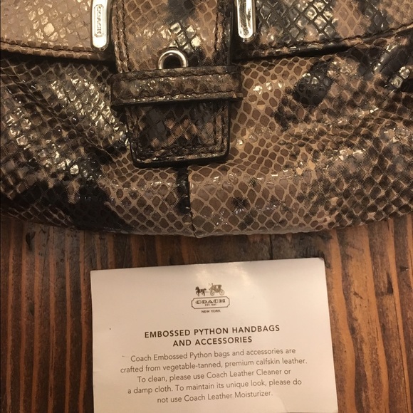 Coach | Bags | Coach Embossed Python Handbag | Poshmark