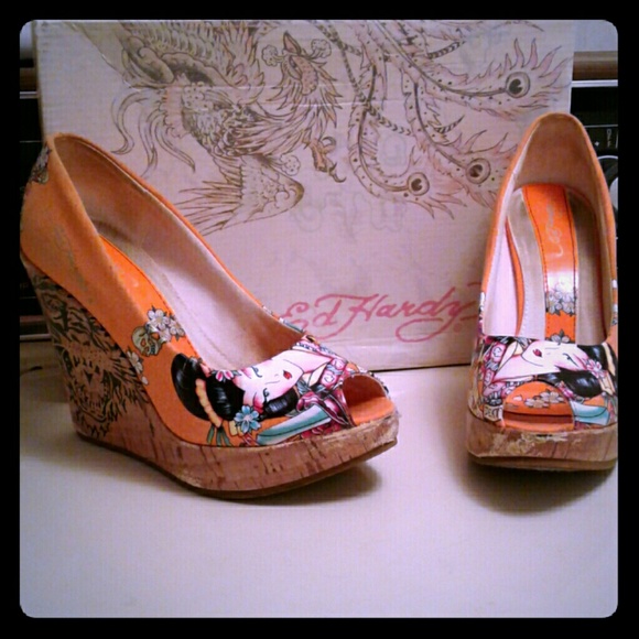 Shoes | Ed Hardy Wedges | Poshmark