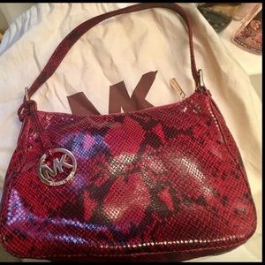 30% off Michael Kors Handbags - Michael Kors Brooke Medium Python Embossed Tote from 💋tia's ...
