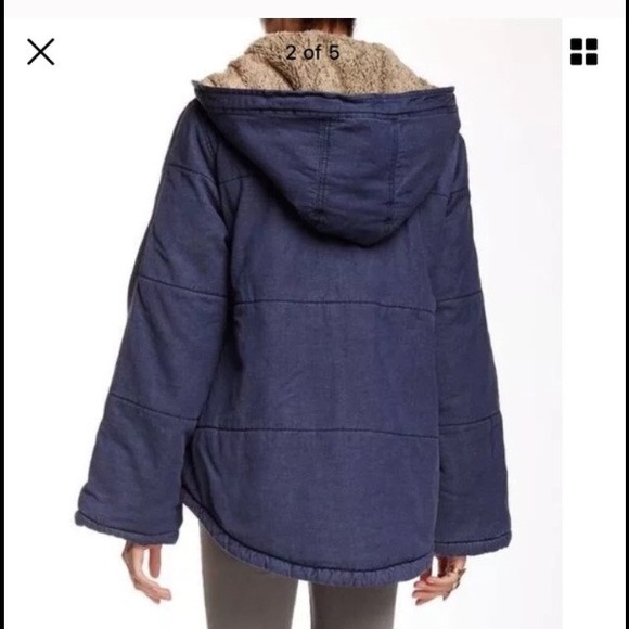 Free People | Jackets & Coats | Free People Rare Heavy Sherpa Indigo ...
