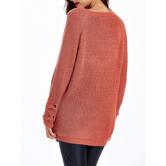 Sweaters | Lace Up Criss Cross Long Sweater | Poshmark