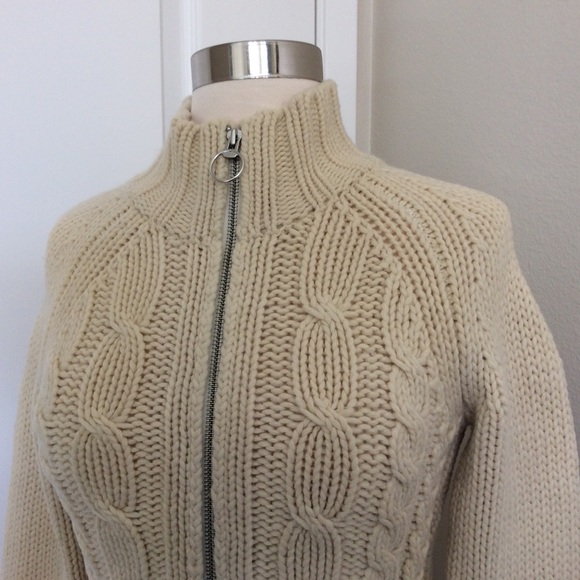 Jacob | Sweaters | Jacob Cream Woolblend Fullzip Sweater | Poshmark