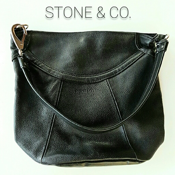 Stone & Co | Bags | Stone Co Black Genuine Leather Shoulder Bag | Poshmark