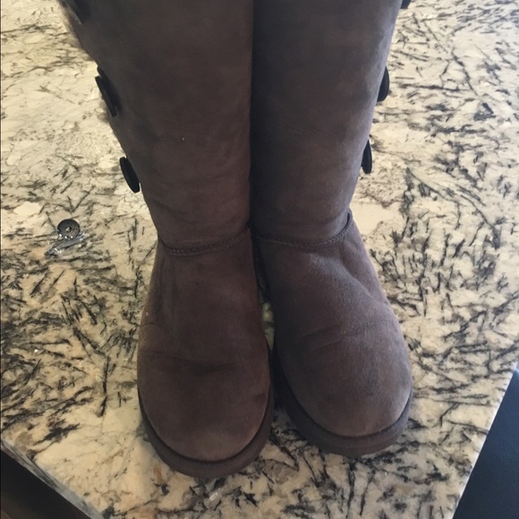 UGG | Shoes | Tall Dark Brown Bailey Button Uggs | Poshmark