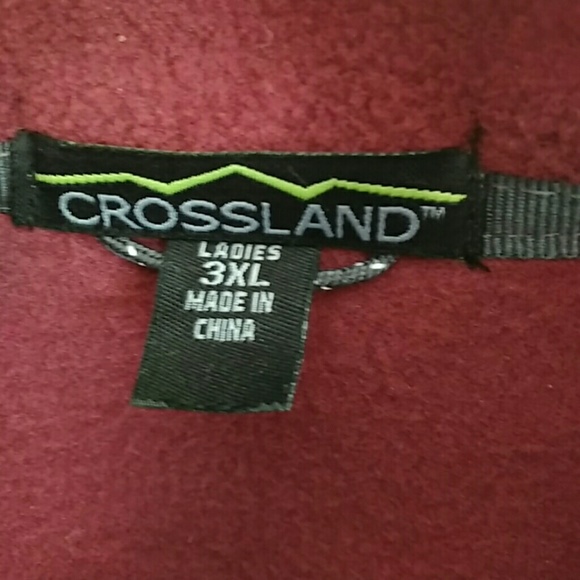 Crossland | Jackets & Coats | Burgundy Crossland Fleece Vest Size Xxxl ...