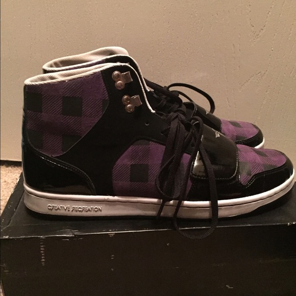 Creative Recreation | Shoes | Purple And Black Checkered Creative Recs ...