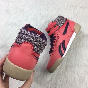 Reebok | Shoes | Reebok Freestyle Poppy Pink Red High Top Sneaker ...