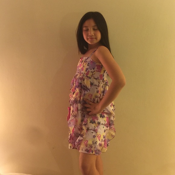 Justice | Dresses | Girls Spaghetti Strap Floral Ruffled Dress | Poshmark