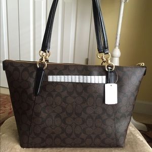 Coach | Bags | Authentic Coach Signature Zip Top Ava Tote Bag | Poshmark