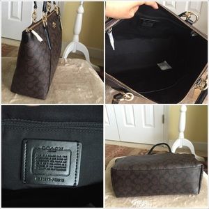 Coach | Bags | Authentic Coach Signature Zip Top Ava Tote Bag | Poshmark