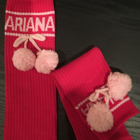 Ariana Grande | Accessories | Pair Of Pom Pom Socks | Poshmark