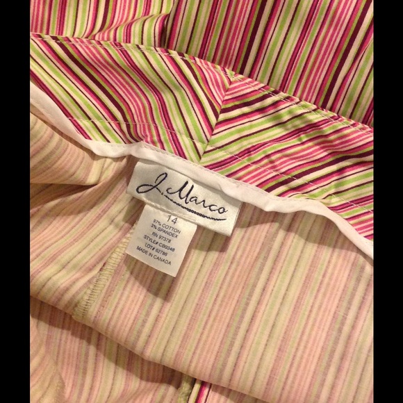 J. Marco | Pants & Jumpsuits | Multicolor Striped Capris | Poshmark