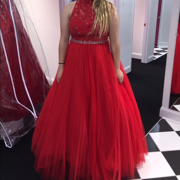 Blush | Dresses | Bright Red Prom Dress | Poshmark