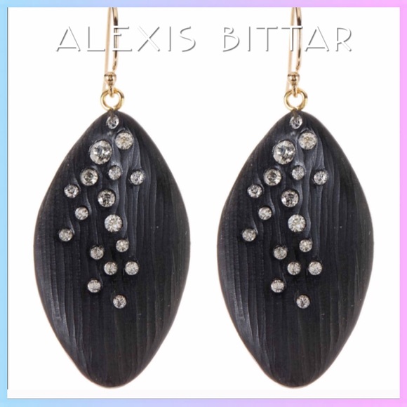 Alexis Bittar | Jewelry | New Alexis Bittar Black Lucite Earrings ...