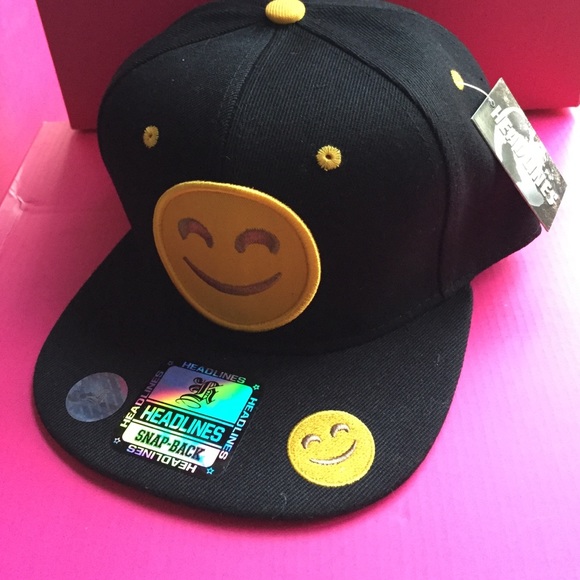 Accessories | Smiley Face Emoji Cap With Adjustable Band | Poshmark