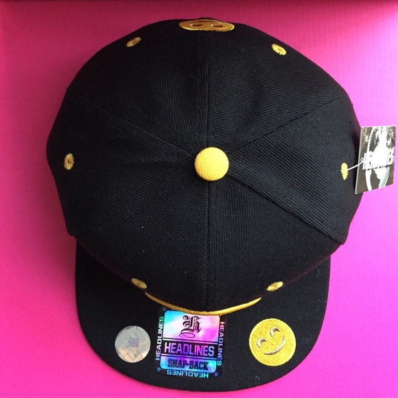 Accessories | Smiley Face Emoji Cap With Adjustable Band | Poshmark