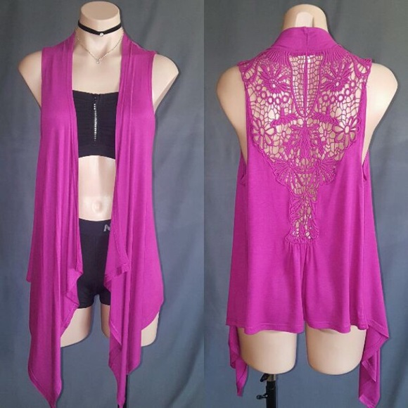 Tops | New Womens Sleeveless Open Front Lace Cardigan | Poshmark