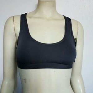 Intimates & Sleepwear | Charcoal Gray Ladder Caged Back Sports Bra ...