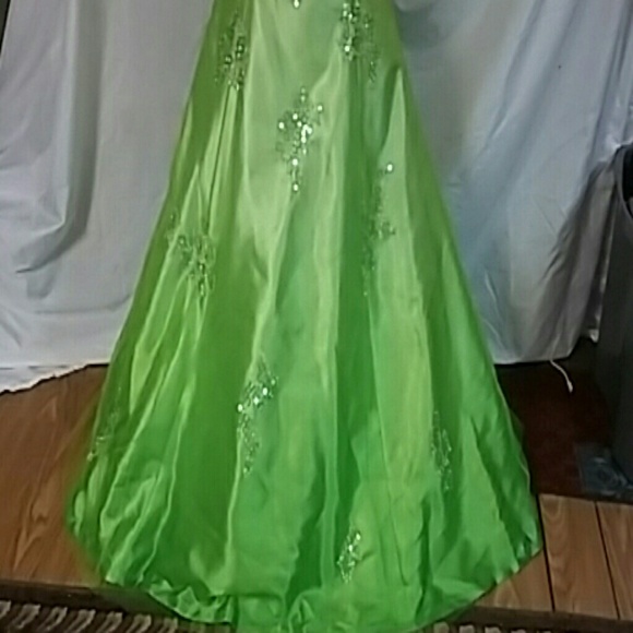 Prom/Pagent Lime Green Prom Dress - Gem