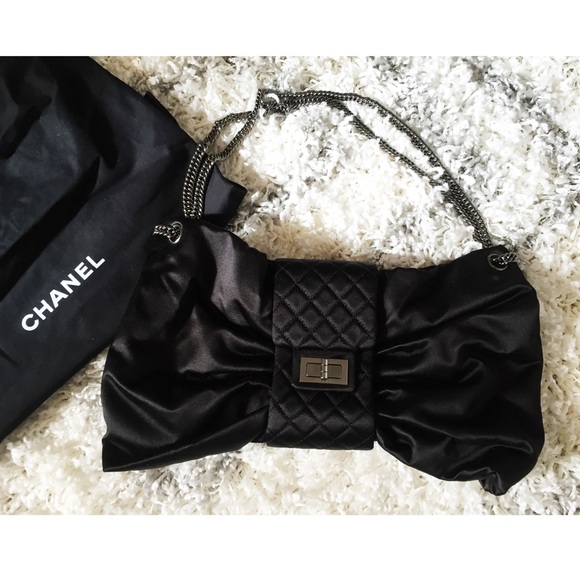 CHANEL | Bags | Chanel Large Satin Bow Bag Brand New | Poshmark