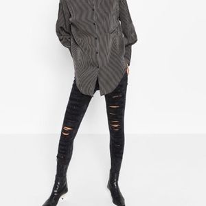 Zara | Jeans | Zara Woman Premium Denim 27 All Ripped Jeans | Poshmark