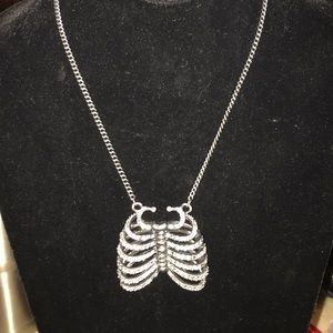 Huge Goth Skeleton Rib Cage Laser Cut Necklace from Emily's closet on ...
