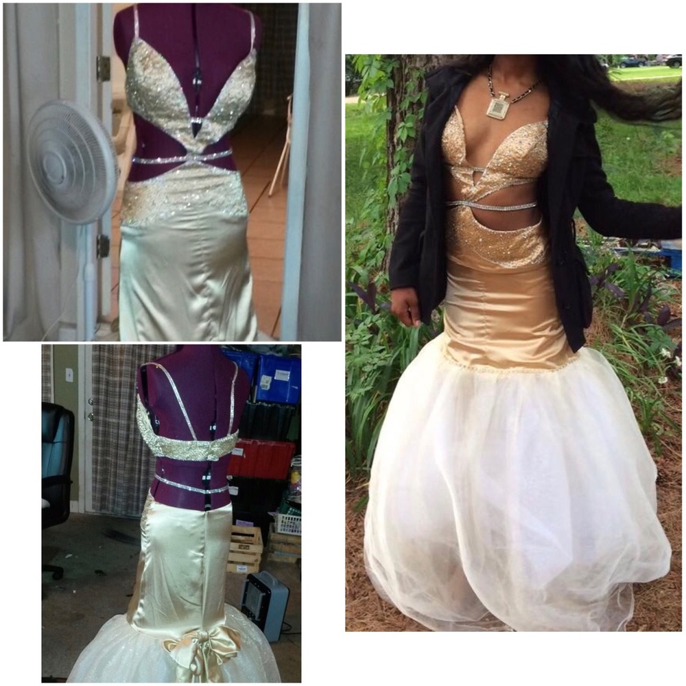 Golden Custom Prom Dress - Gem