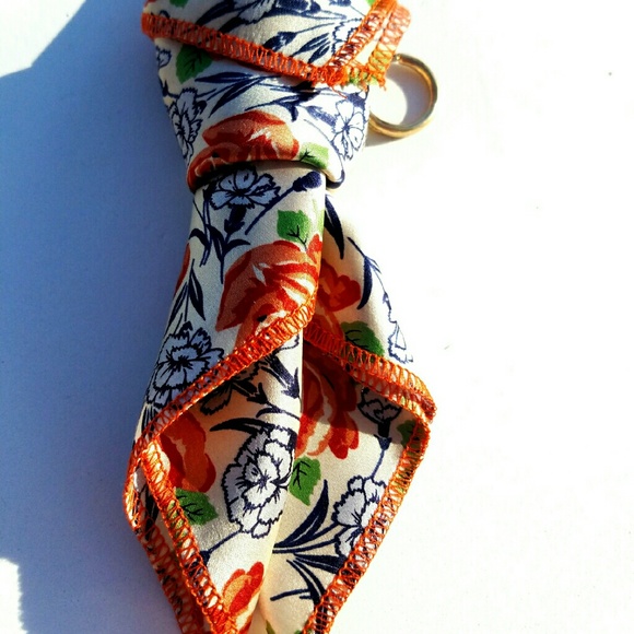 Accessories | Rose Silk Handkerchief Bag Charm | Poshmark