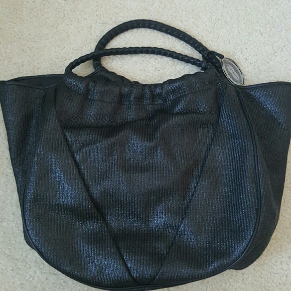 Tahari | Bags | Elle Tahari Black Emma Straw Handbag | Poshmark