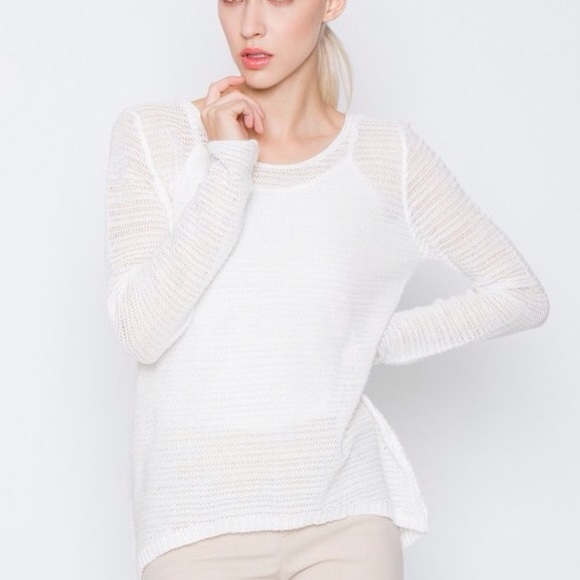 Miilla Clothing | Sweaters | Sheer Ribbed Light Knit Sweater | Poshmark