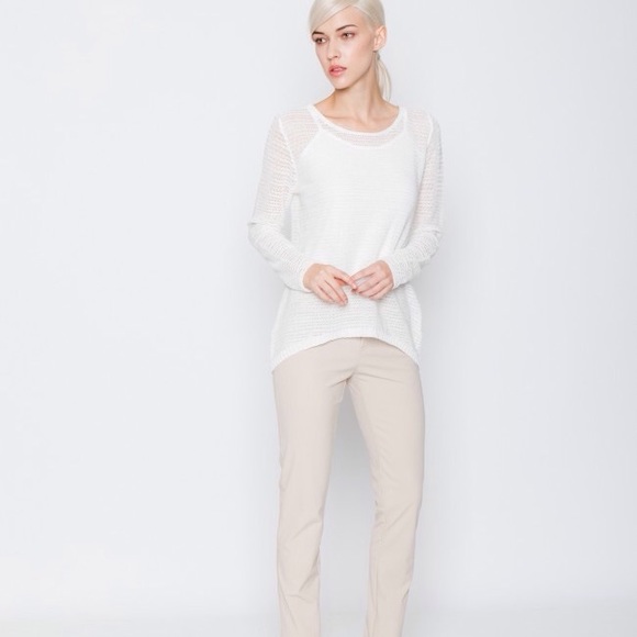 Miilla Clothing | Sweaters | Sheer Ribbed Light Knit Sweater | Poshmark