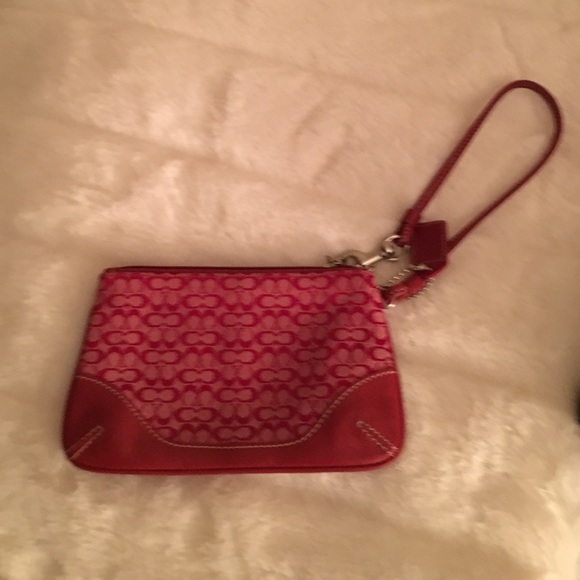 Coach | Bags | Coach Red Wristlet | Poshmark