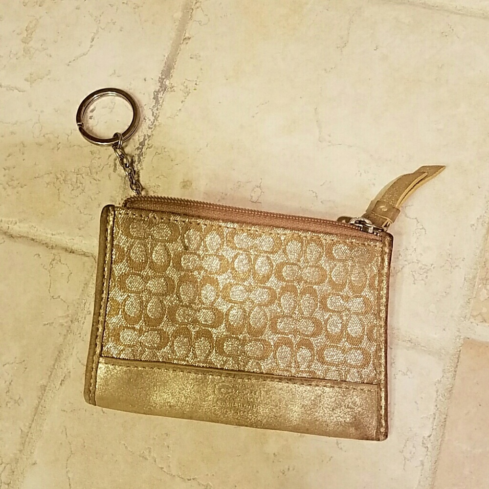 Coach Change Purse/Key Chain - Gem