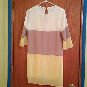 Dresses | 3 Color Block Dress | Poshmark