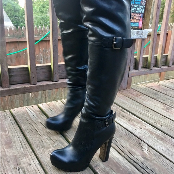 Guess | Shoes | Guess Vale Platform High Heel Over The Knee Boots ...