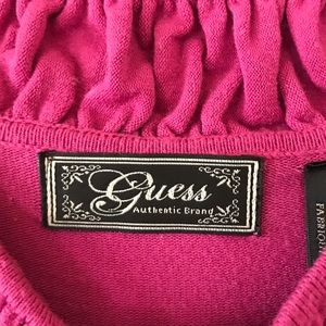 Guess | Sweaters | Pink Off The Shoulders Guess Sweater | Poshmark