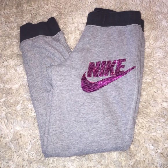 Nike | Bottoms | Girls Nike Sweatpants With Blingsize L | Poshmark