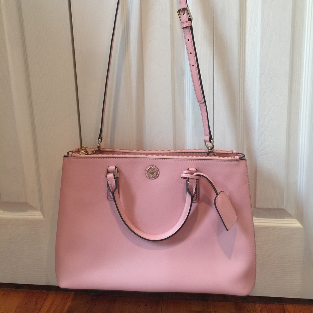 Authentic Beautiful Baby Pink Tory Butch Satchel - Gem