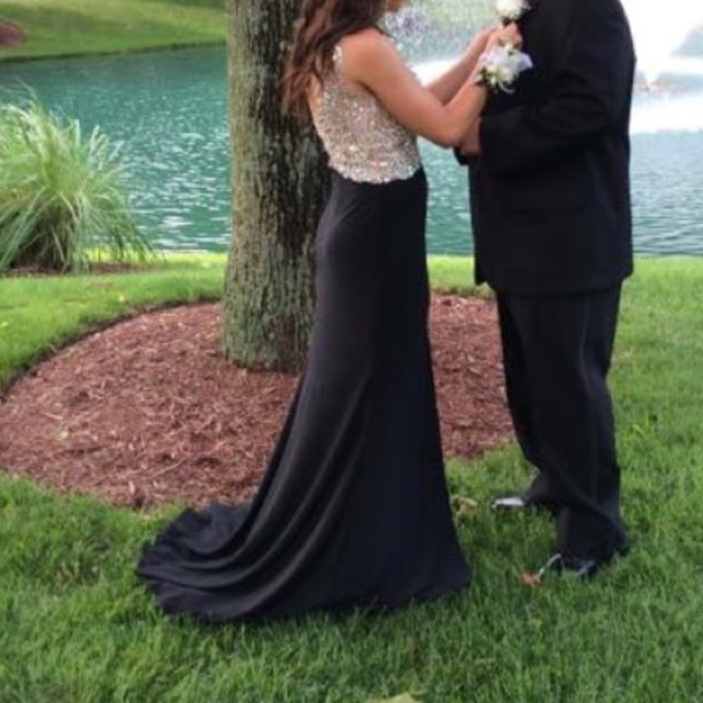 Gorgeous Black And Crystal Prom Dress - Gem
