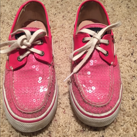 Sperry | Shoes | Sperry Top Sider Pink Sequin Boat Shoes | Poshmark