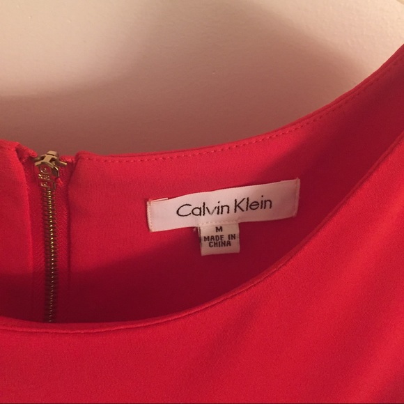Calvin Klein | Tops | Calvin Klein Red Blouse | Poshmark