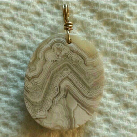 Jewelry | Laguna Lace Agate Pendant | Poshmark