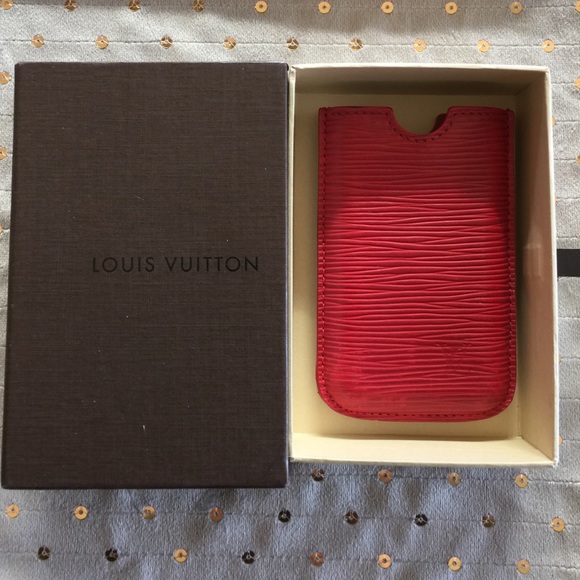 Louis Vuitton | Accessories | Louis Vuitton Red Phone Case | Poshmark