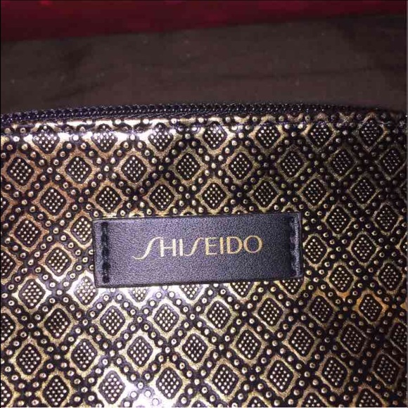 shisheido | Bags | Brand New Shiseido Gold Makeup Cosmetic Bag | Poshmark