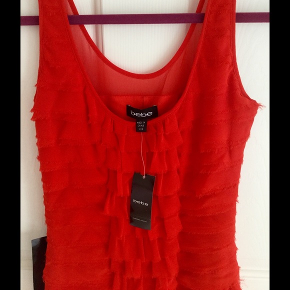 bebe | Dresses | Red Bebe Mini Dress Super Cute | Poshmark