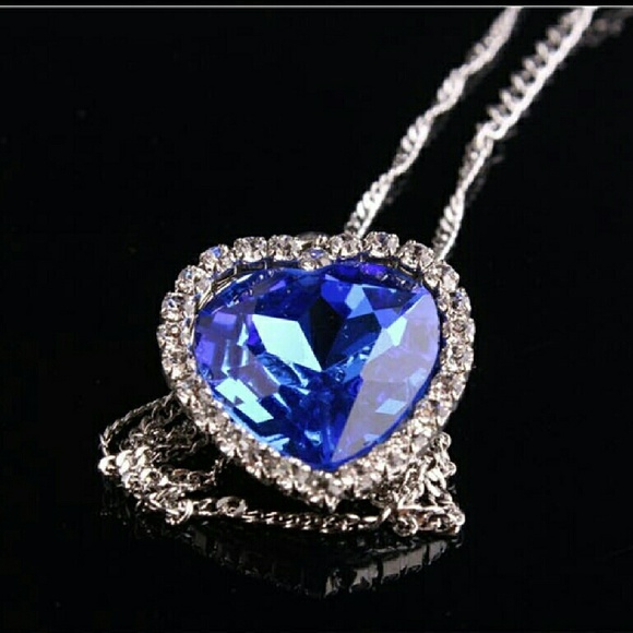 Jewelry | Titanic Pendant With Chain Blue Stone | Poshmark