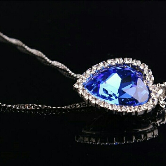 Jewelry | Titanic Pendant With Chain Blue Stone | Poshmark
