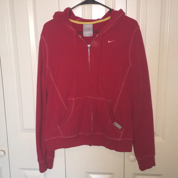 Nike | Jackets & Coats | Soft And Comfy Red Nike Hoodie Size Xl | Poshmark